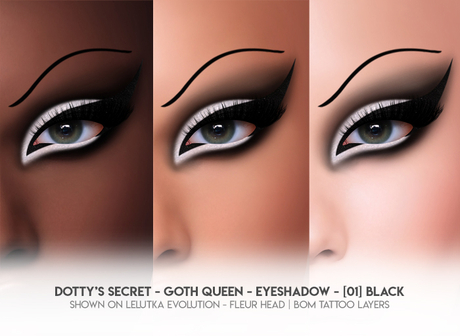 Second Life Marketplace - Dotty's Secret - Goth Queen - Makeup Set ...